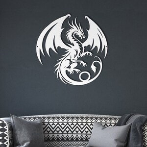 Metal Dragon Wall Art, Flying Dragon Wall Hanging, Chinese Dragon Metal ...
