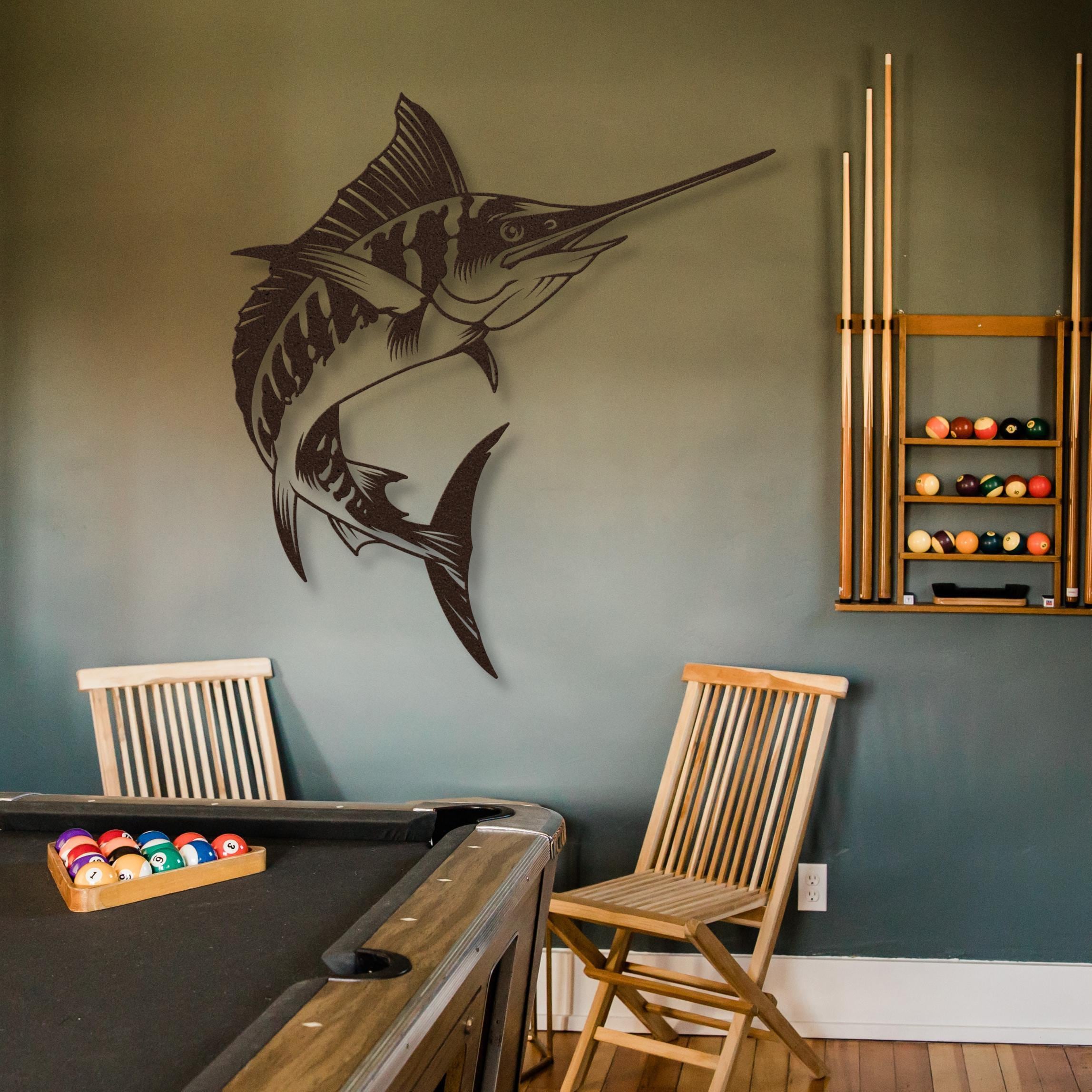 Marlin Metal Wall Art, Marlin Metal Art, Metal Marlin Sign, Marlin Wall ...