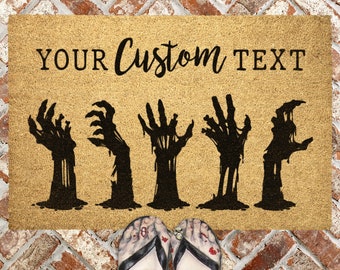 Halloween Zombie Doormat - Etsy