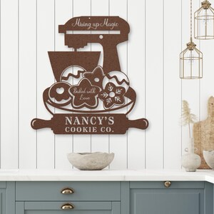 Custom Kitchen Sign With Name, Personalized Baking Sign, Cute Custom ...