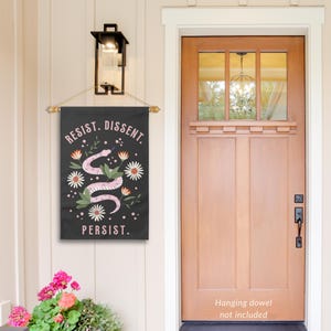 Resist Dissent Persist Flag, Resistance House Flag, Protest Garden Flag ...