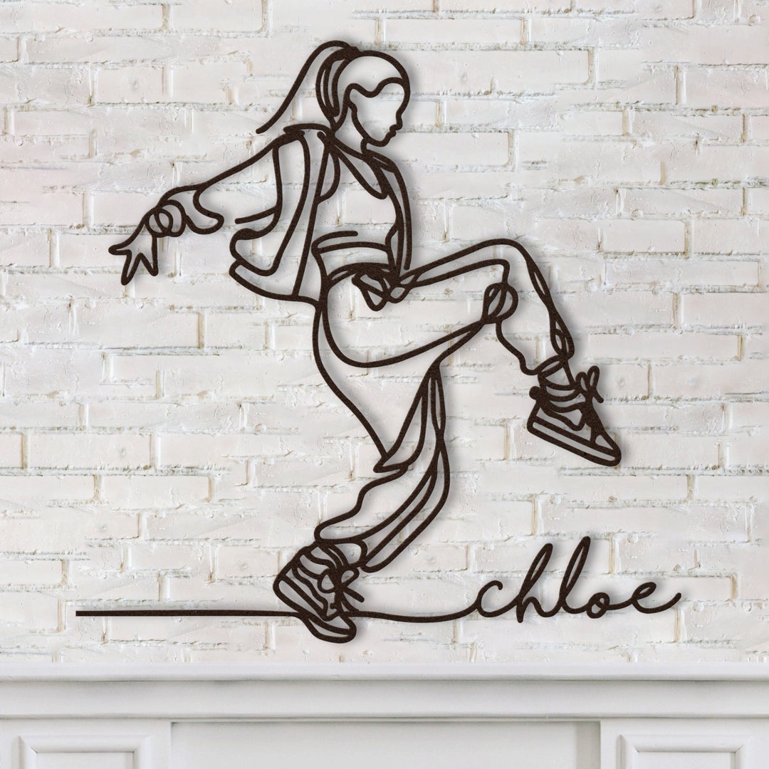 Custom Metal Dance Wall Art, Hip Hop Dance Art, Personalized Dance Gift ...