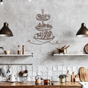 Tea Time Metal Wall Art Sign, High Tea Art Wall Hanging, Tea Party ...