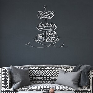 Tea Time Metal Wall Art Sign, High Tea Art Wall Hanging, Tea Party ...