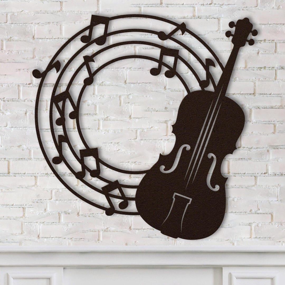 Violin Wall Art, Metal Violin Wall Hanging, Music Metal Wall Art ...