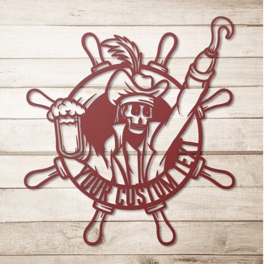 Custom Pirate Metal Wall Art Bar Sign, Pirate Ship Metal Sign, Pirate ...