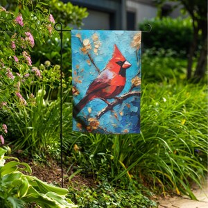 Cardinal Garden Flag, Red Bird Yard Flag, Colorful Garden Sign Art ...