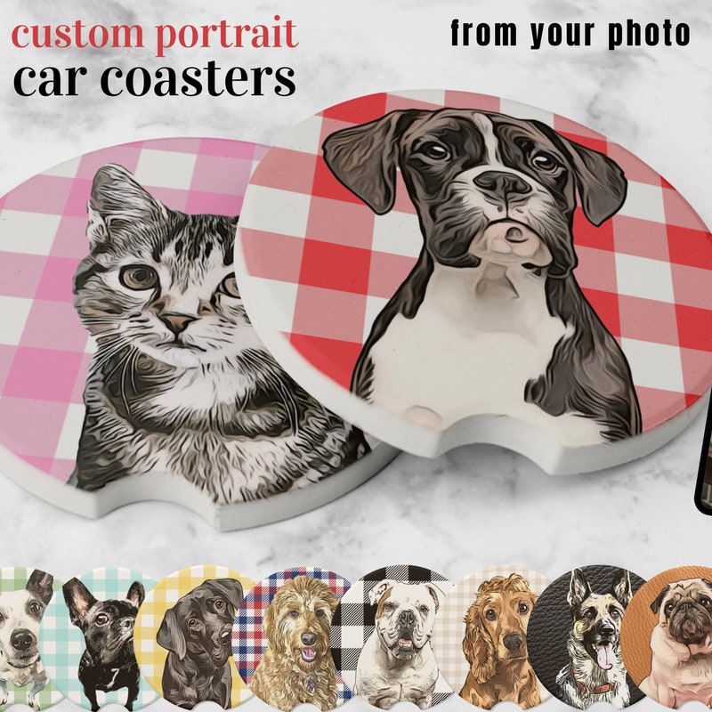 Cat Stone Coasters - Etsy