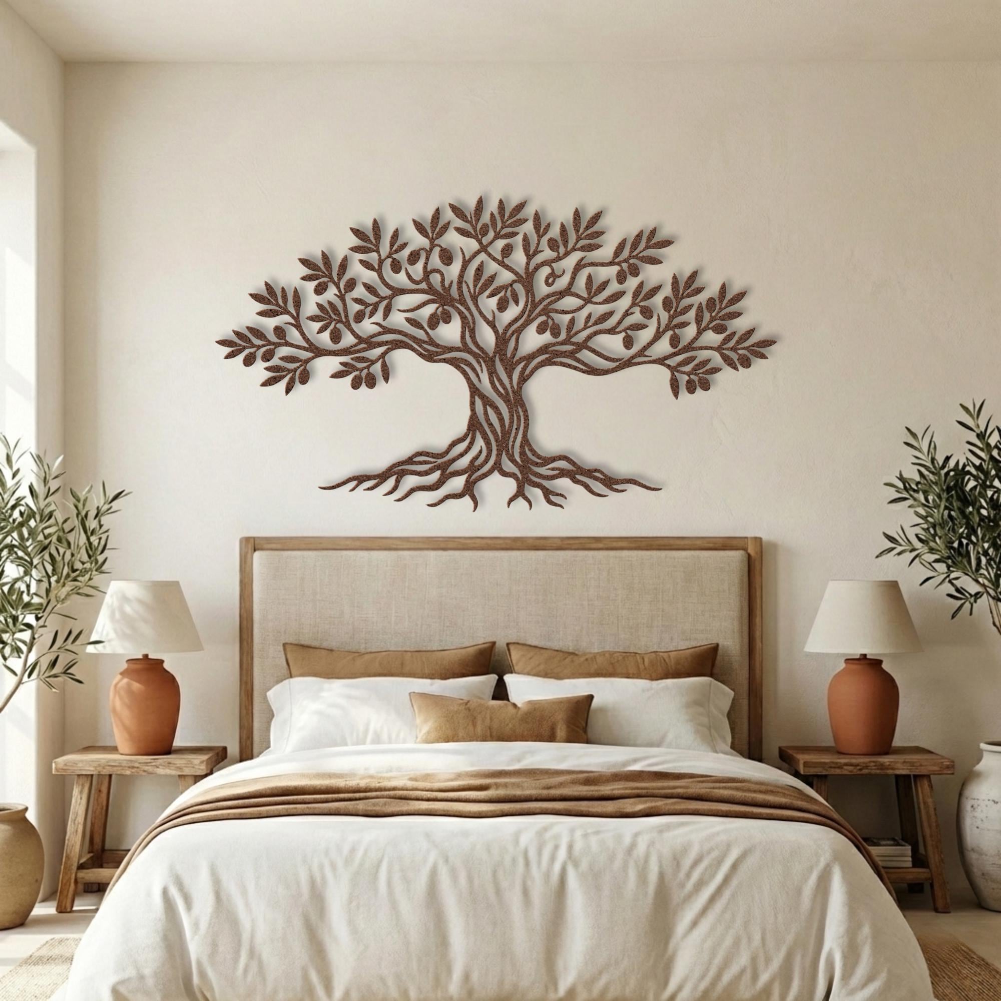 Metal Olive Tree Wall Art • Ancient Tree of Life • Mediterranean Decor ...