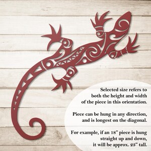 Metal Lizard Wall Art Decor, Metal Gecko Wall Hanging, Tribal Lizard ...