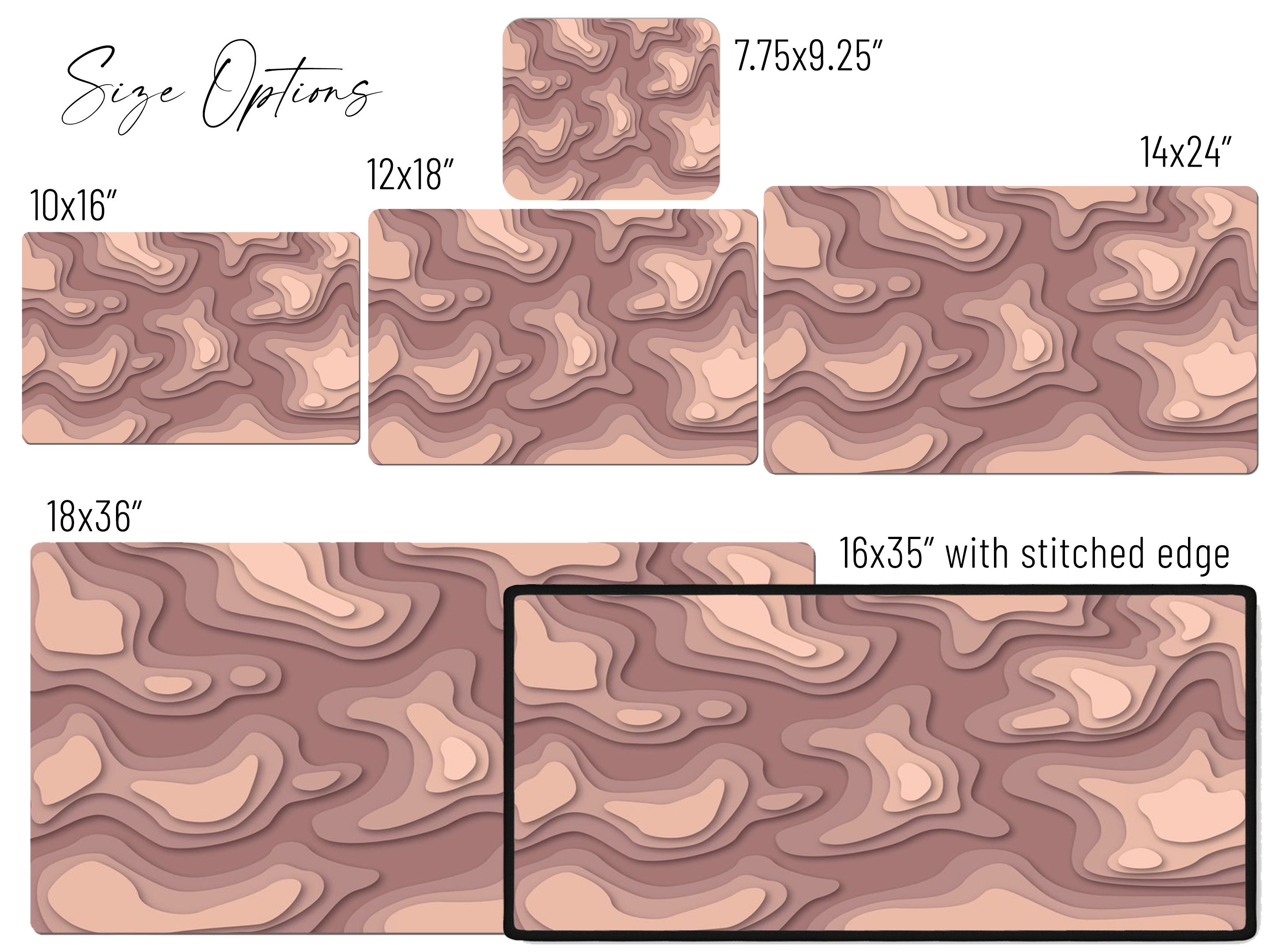 Topographic Desk Mat 3D Mouse Pad Mountain Earth Topography - Etsy