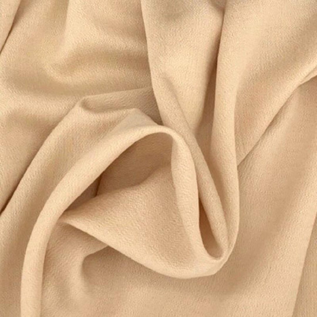 Sand Beige Linen Blend Fabric: Soft Lightweight Viscose Nylon, 58" Wide ...