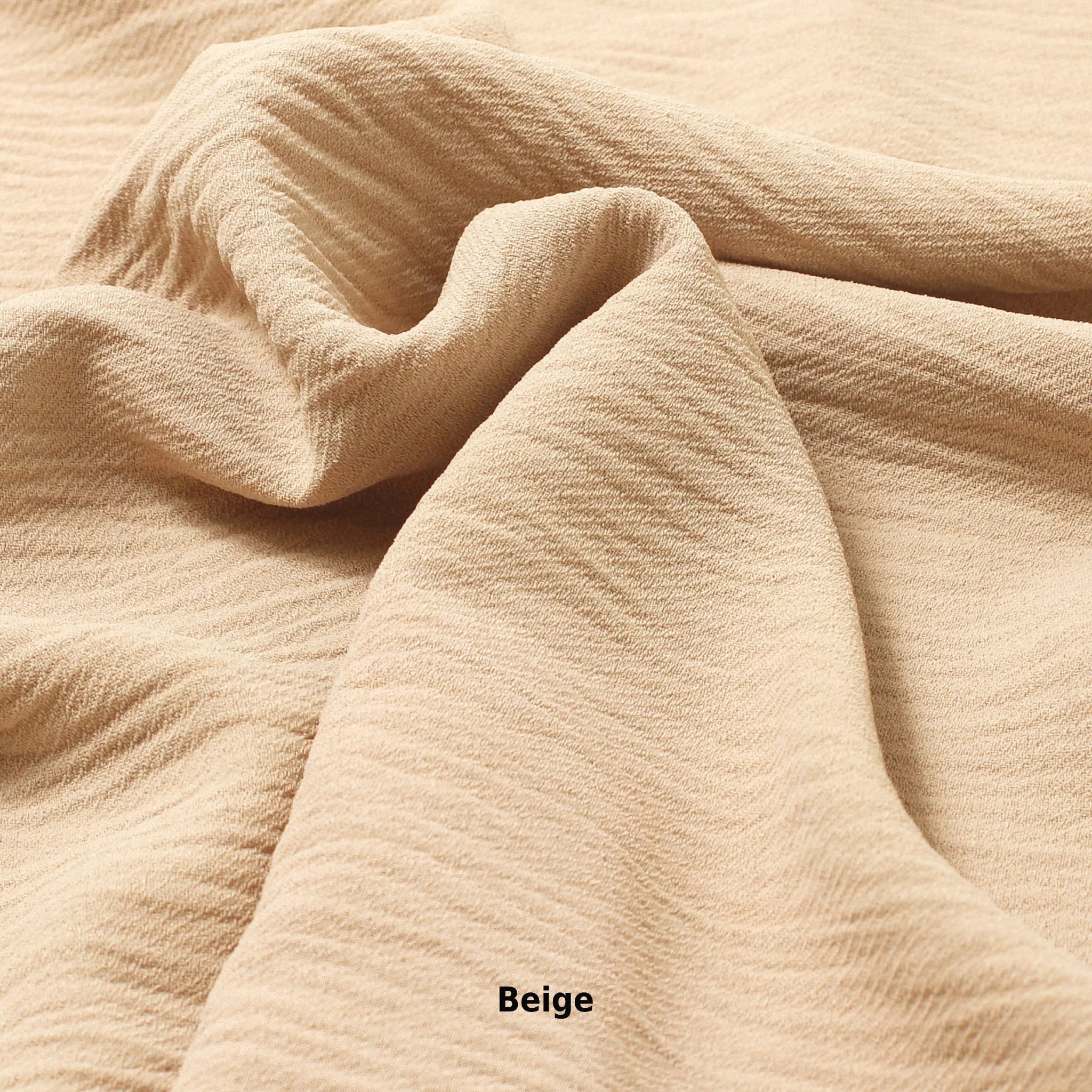 Crinkle Crepe Fabric: Lightweight Flowy Polyester, Sold by the Yard - Etsy
