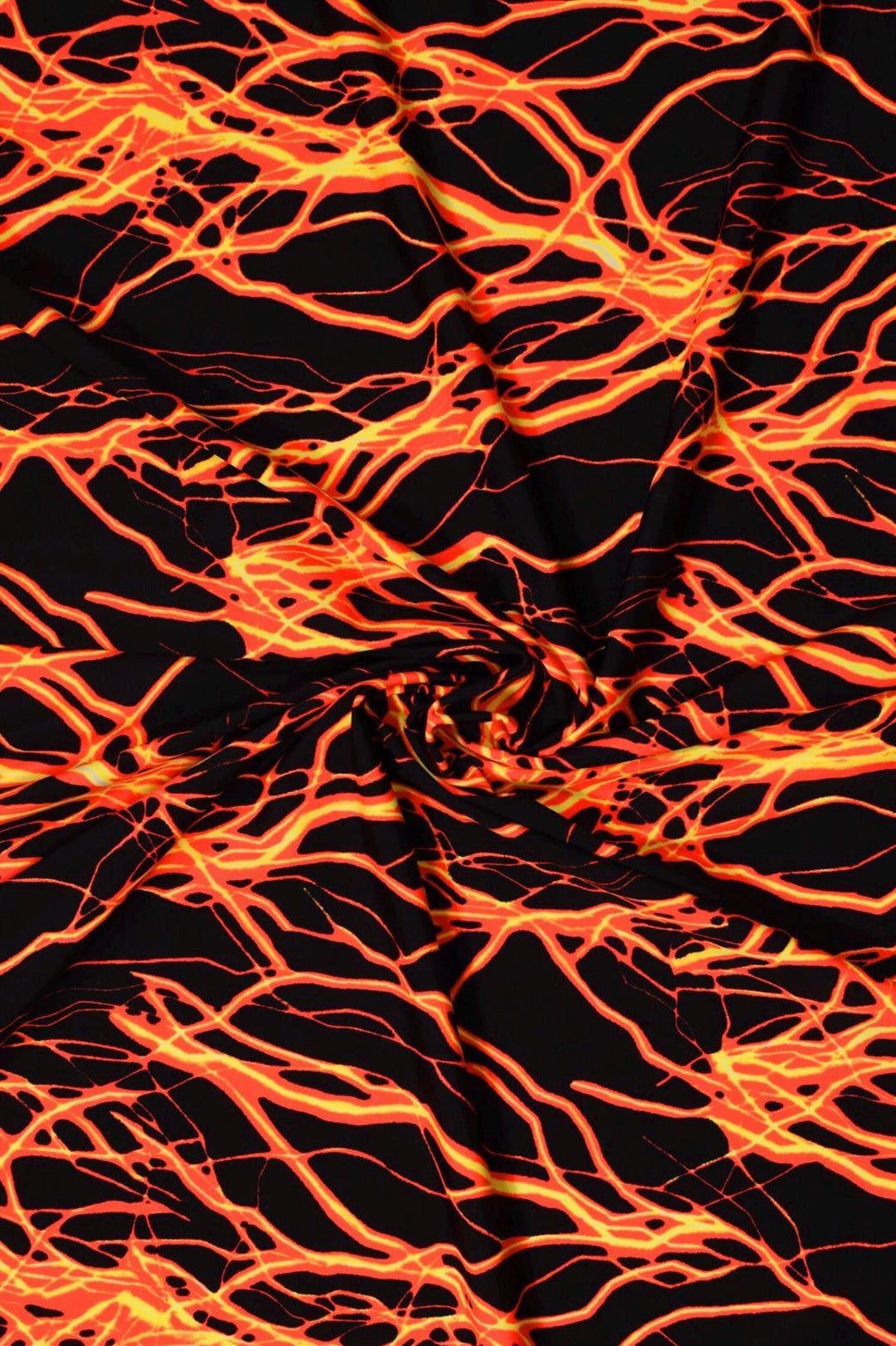 Fire Lava Print Nylon Spandex Fabric: 4-way Stretch Activewear - Etsy