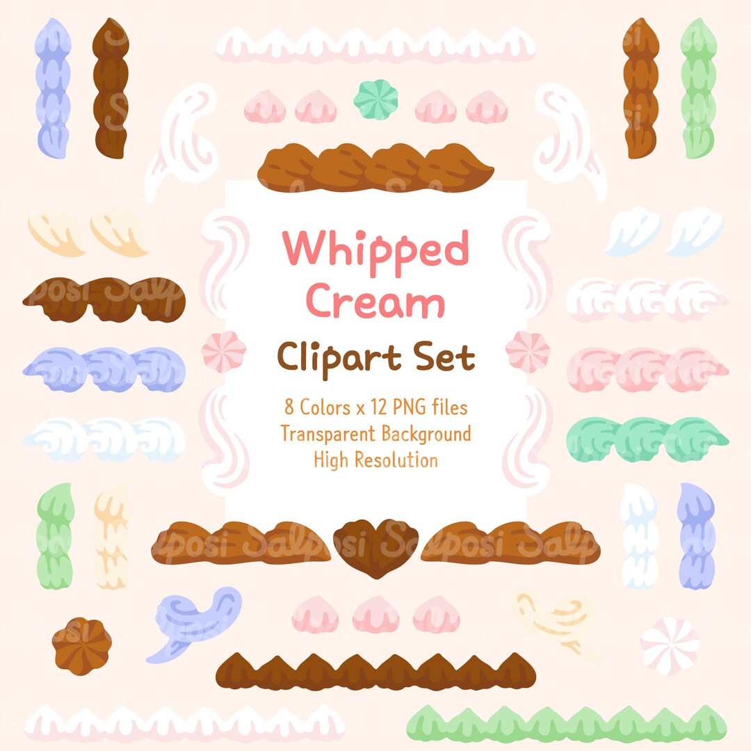 Whipped Cream Clipart, Frosting Clipart, Icing Clipart, Cream Clipart ...