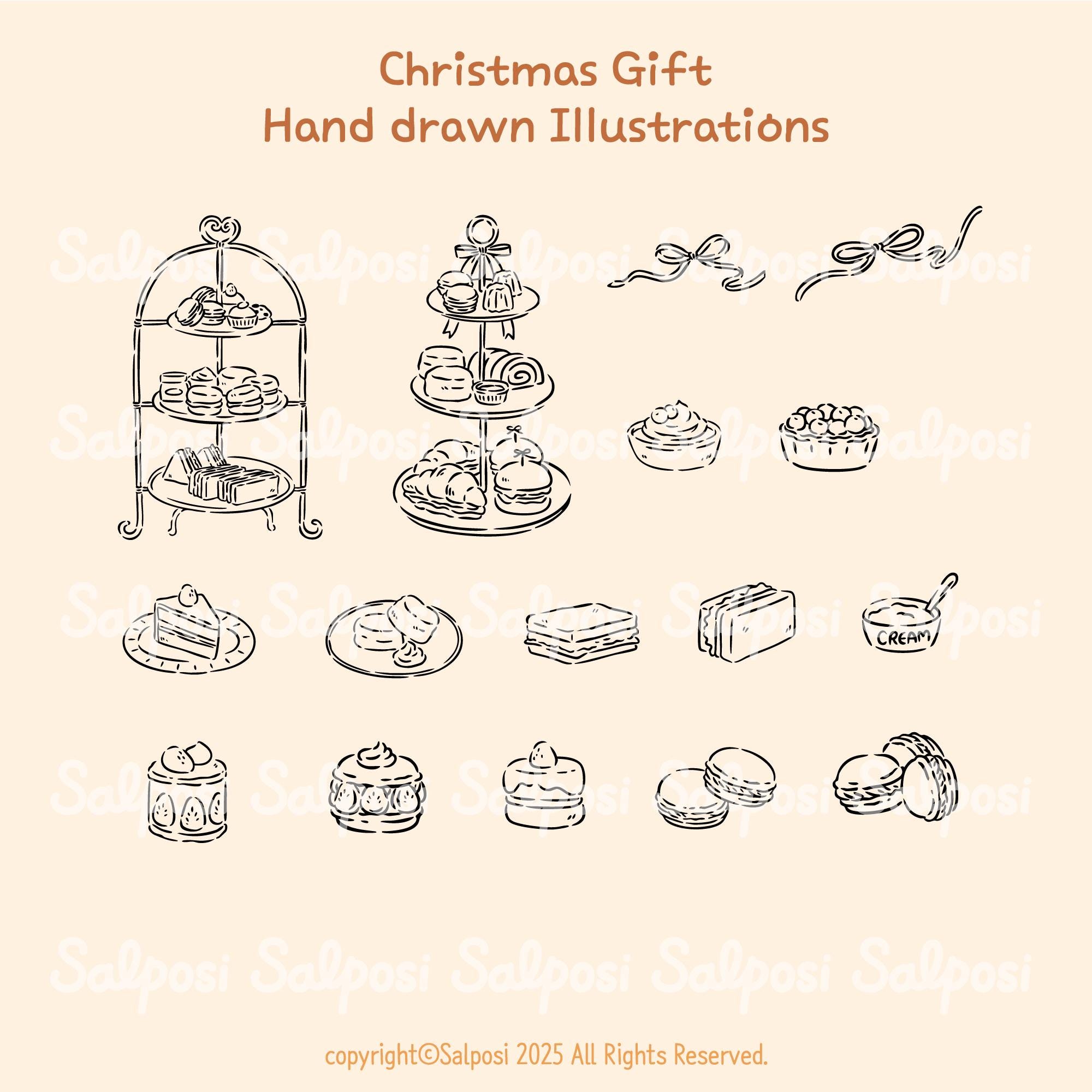 Tea Time Hand Drawn Clipart, Afternoon Tea Doodles, Tea Party, Hand ...