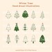 Winter Tree Hand Drawn Clipart, Hand Drawn Doodles, Christmas Tree ...