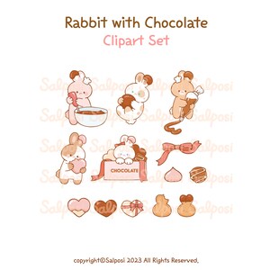 Bunny Clipart, Rabbit Clipart, Chocolate Clipart, Bunny PNG, Cute ...