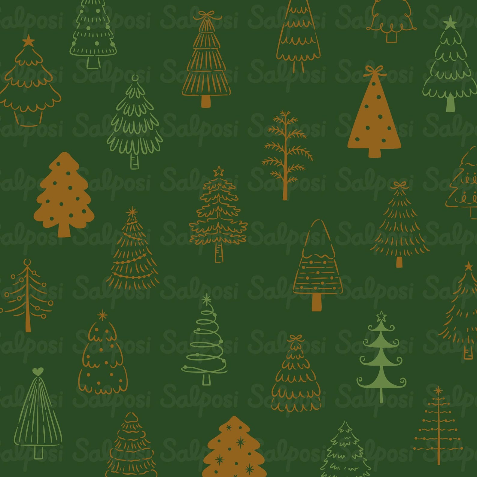 Winter Tree Hand Drawn Clipart, Hand Drawn Doodles, Christmas Tree ...