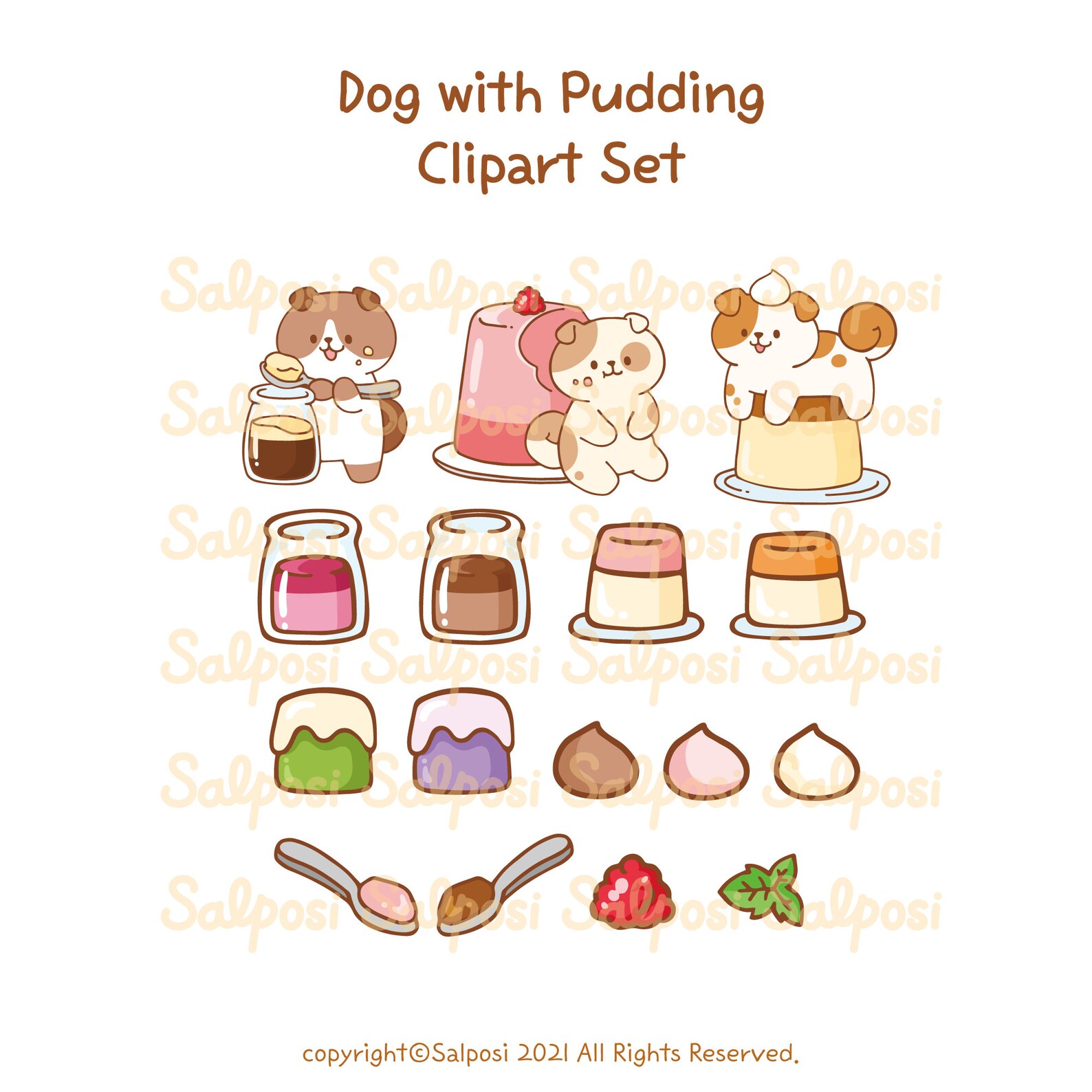 Dog Clipart, Pudding Clipart, Dog PNG, Puppy Clipart, Cute Dog Clipart ...