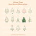 Winter Tree Hand Drawn Clipart, Hand Drawn Doodles, Christmas Tree ...