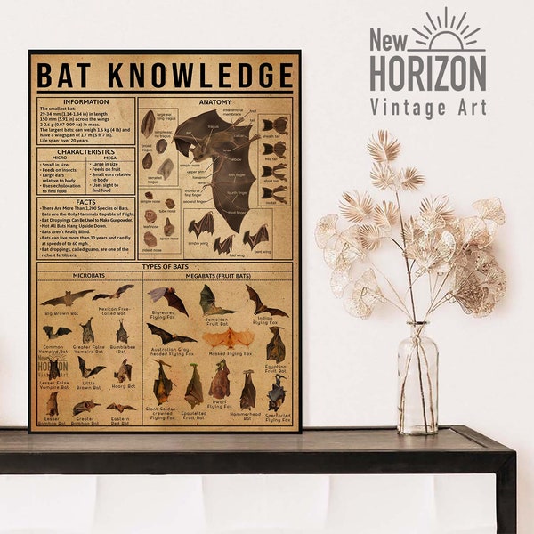 Bat Poster - Etsy
