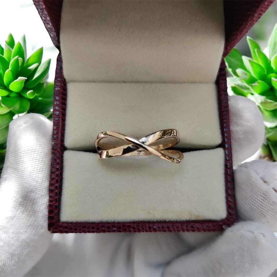 14K Gold Infinity Band, Promise Band, Elegant Infinity Band, Gift for ...