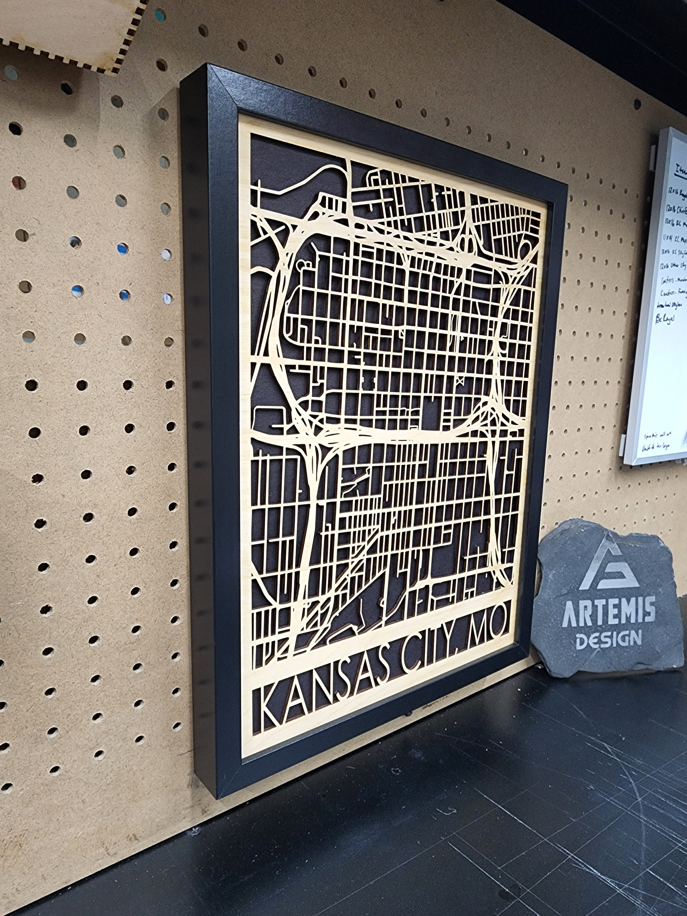Laser Cut Road Map Kansas City - Etsy
