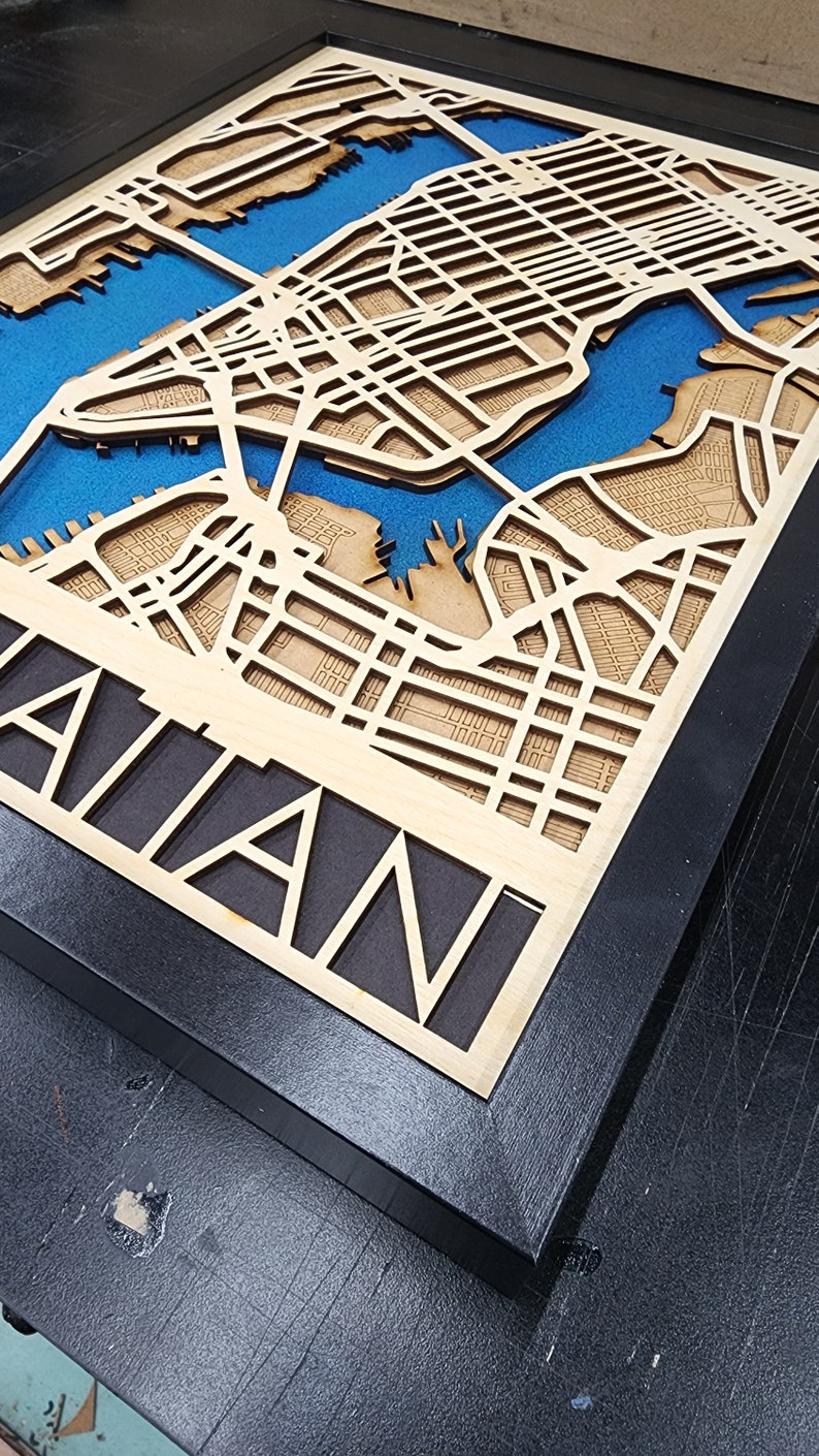 Custom 3D Laser Cut Road Maps - Etsy UK