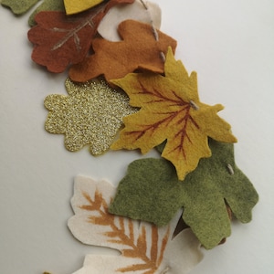 Felt Leaf Garland, Autumn Leaf Garland, Woodland Bunting, Fireplace ...
