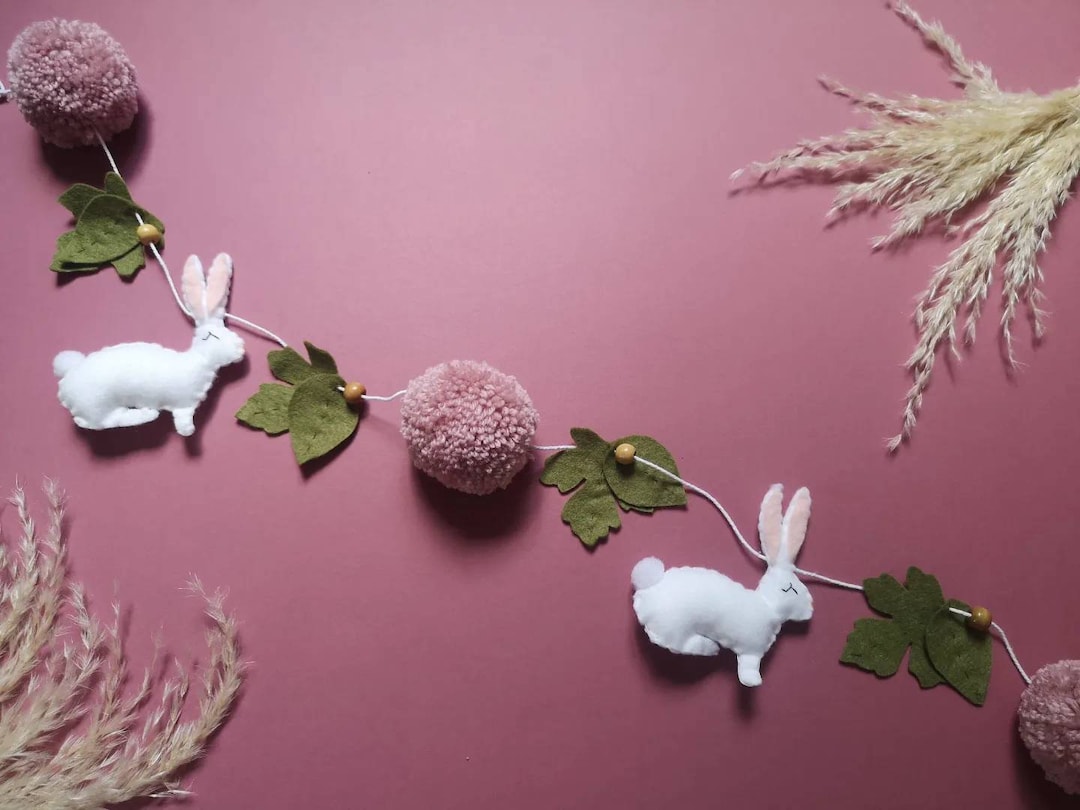Woodland Bunny Garland, Rabbit Easter Bunting, Nursery Accessories ...