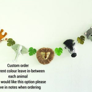 Safari Garland, Safari Wall Decor, Jungle Nursery Decor, Felt Safari ...