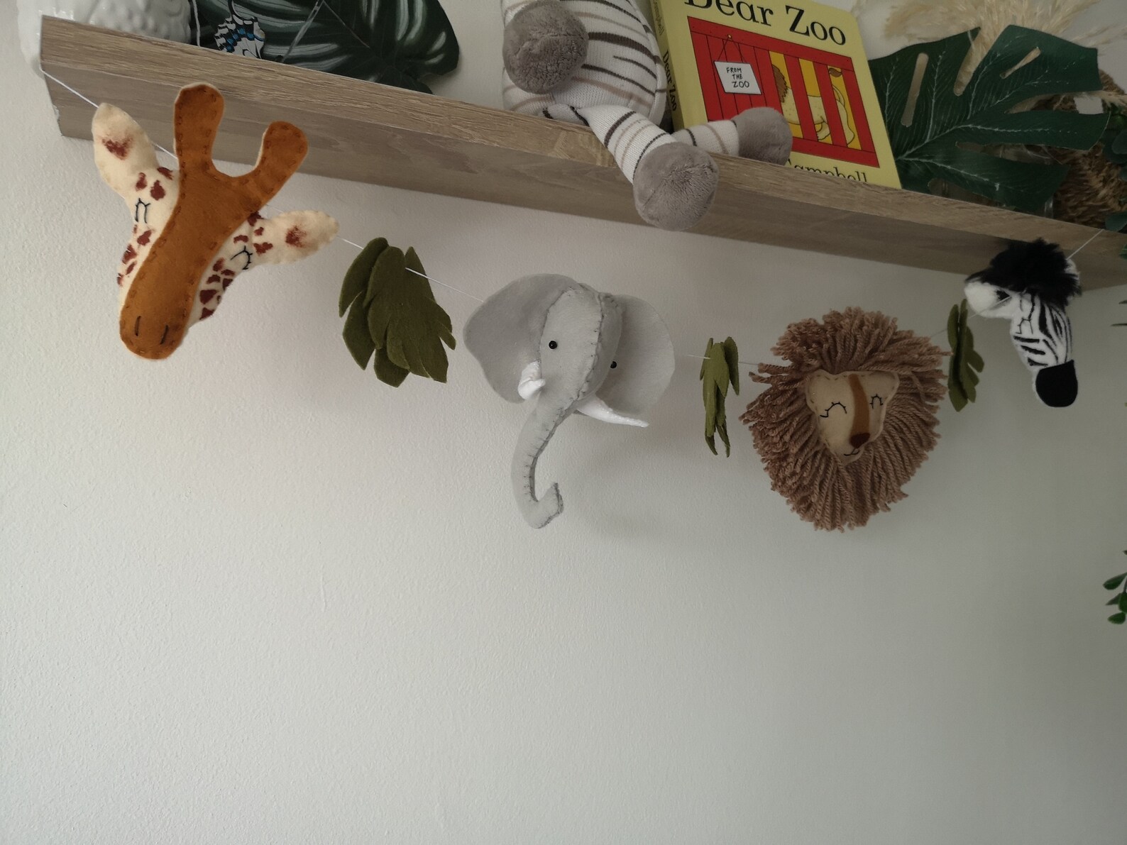 Safari Garland, Safari Wall Decor, Jungle Nursery Decor, Felt Safari ...