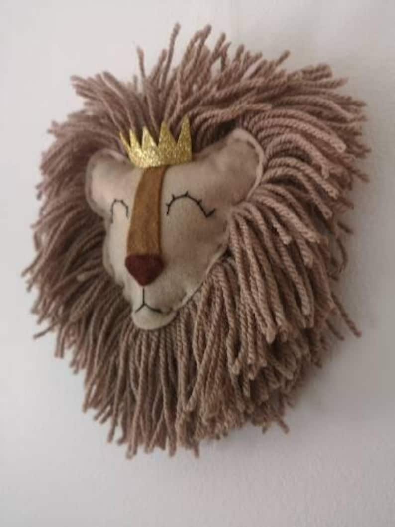 Lion Wall Hanging Lion Head Safari Nursery Decor Jungle - Etsy