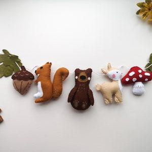 Woodland Animal Garland, Forrest Garland, Fox Nursery Decor, Woodland ...