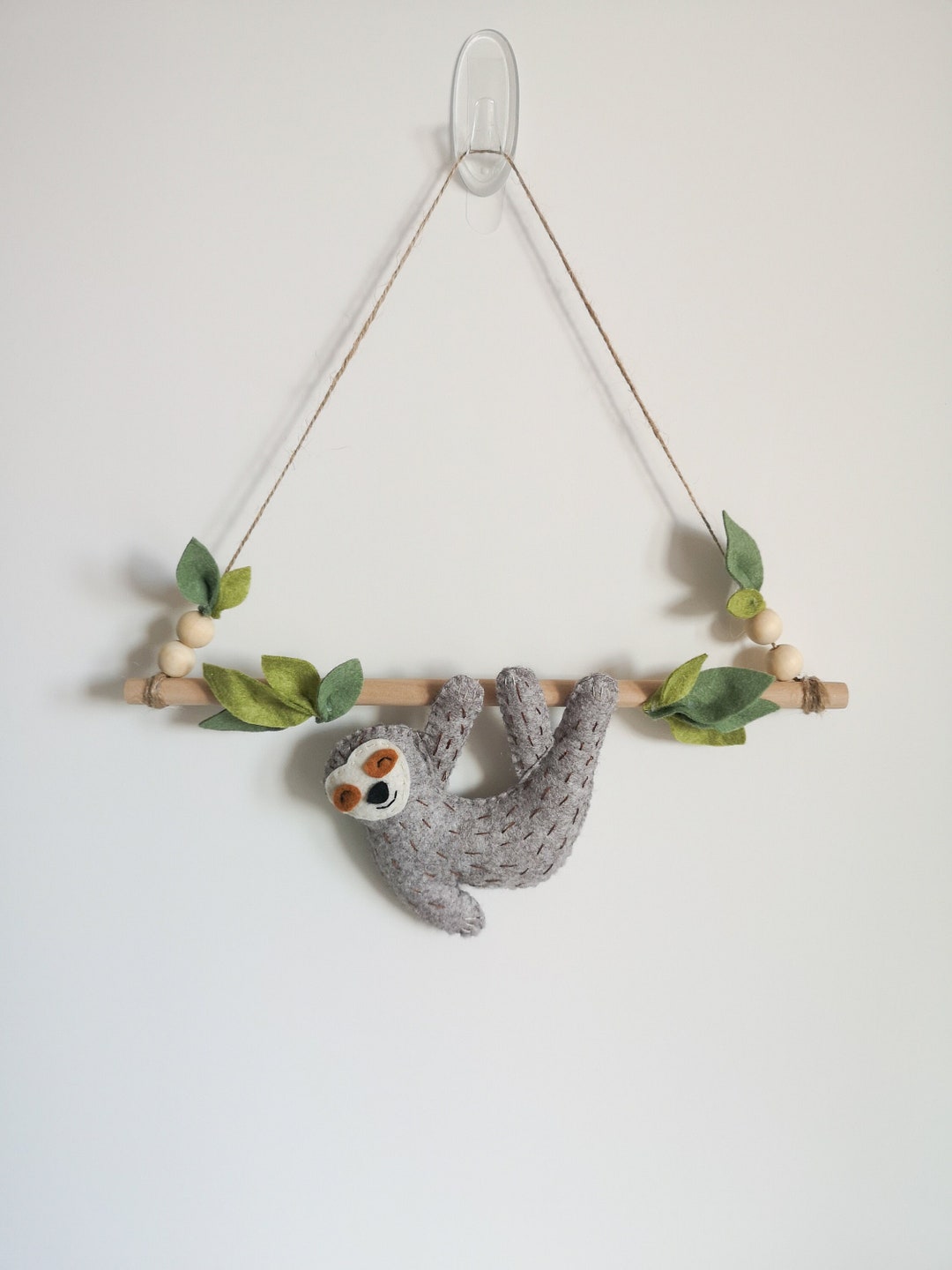 Felt Sloth Wall Hanging, Sloth Hanging Decor, Sloth Nursery Ideas ...