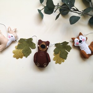 Woodland Animal Garland, Forrest Garland, Fox Nursery Decor, Woodland ...