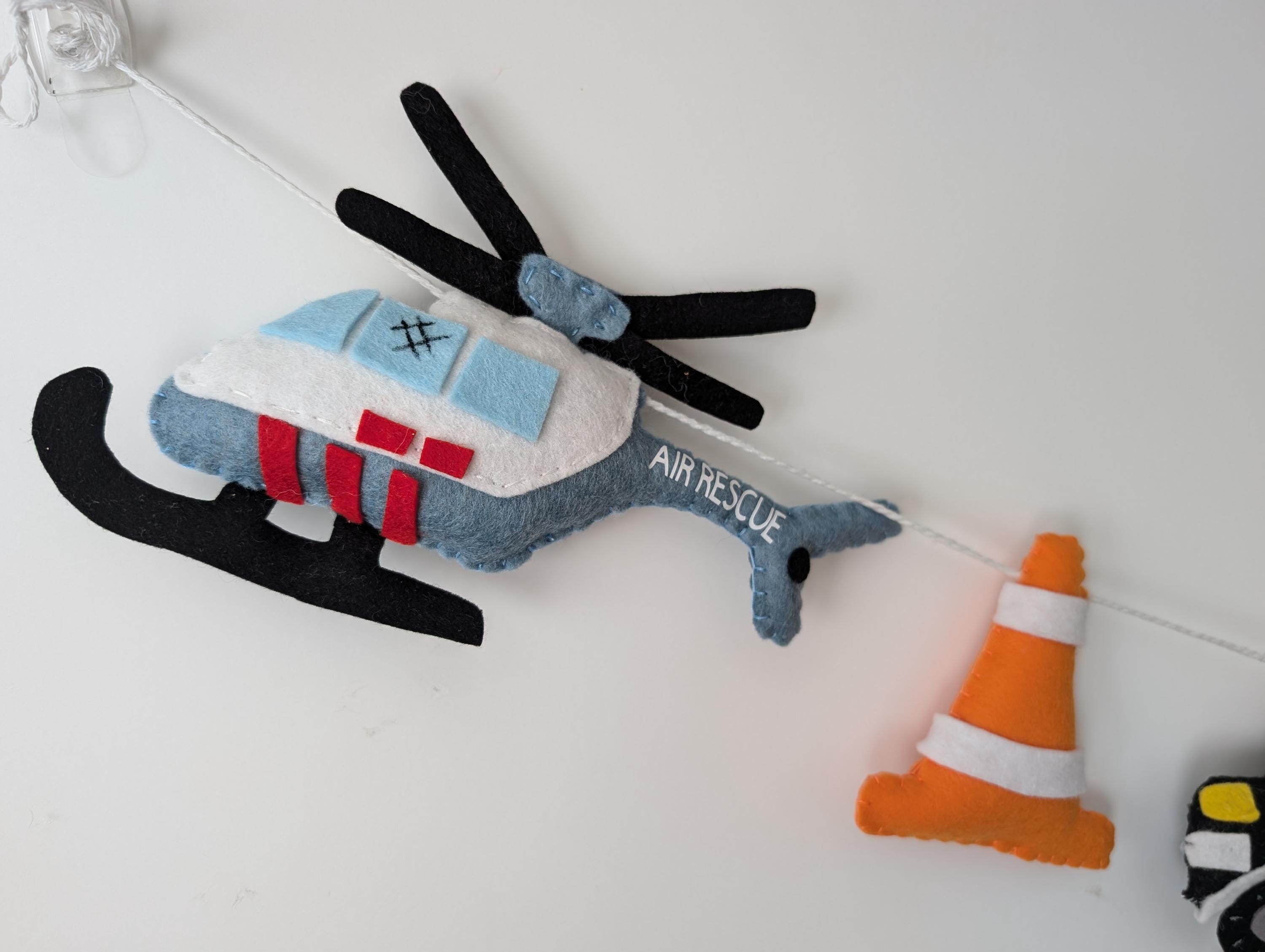 Felt Rescue Vehicle Garland, Felt Car Bunting, Boys Decor, Boys Room ...