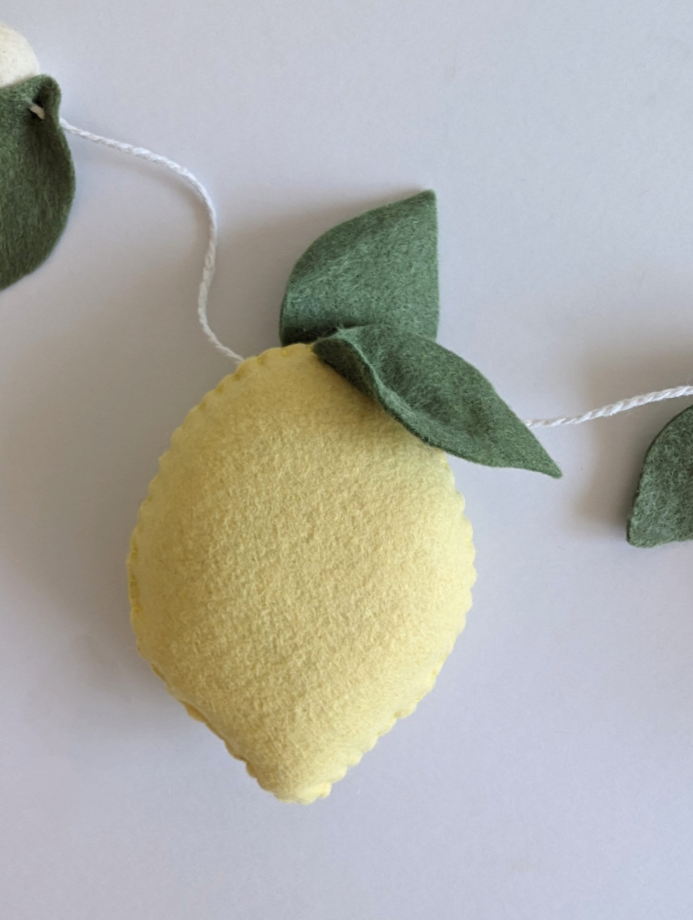 Felt Lemon Garland, Summer Decor for Mantel, Felt Lemon Decoration ...