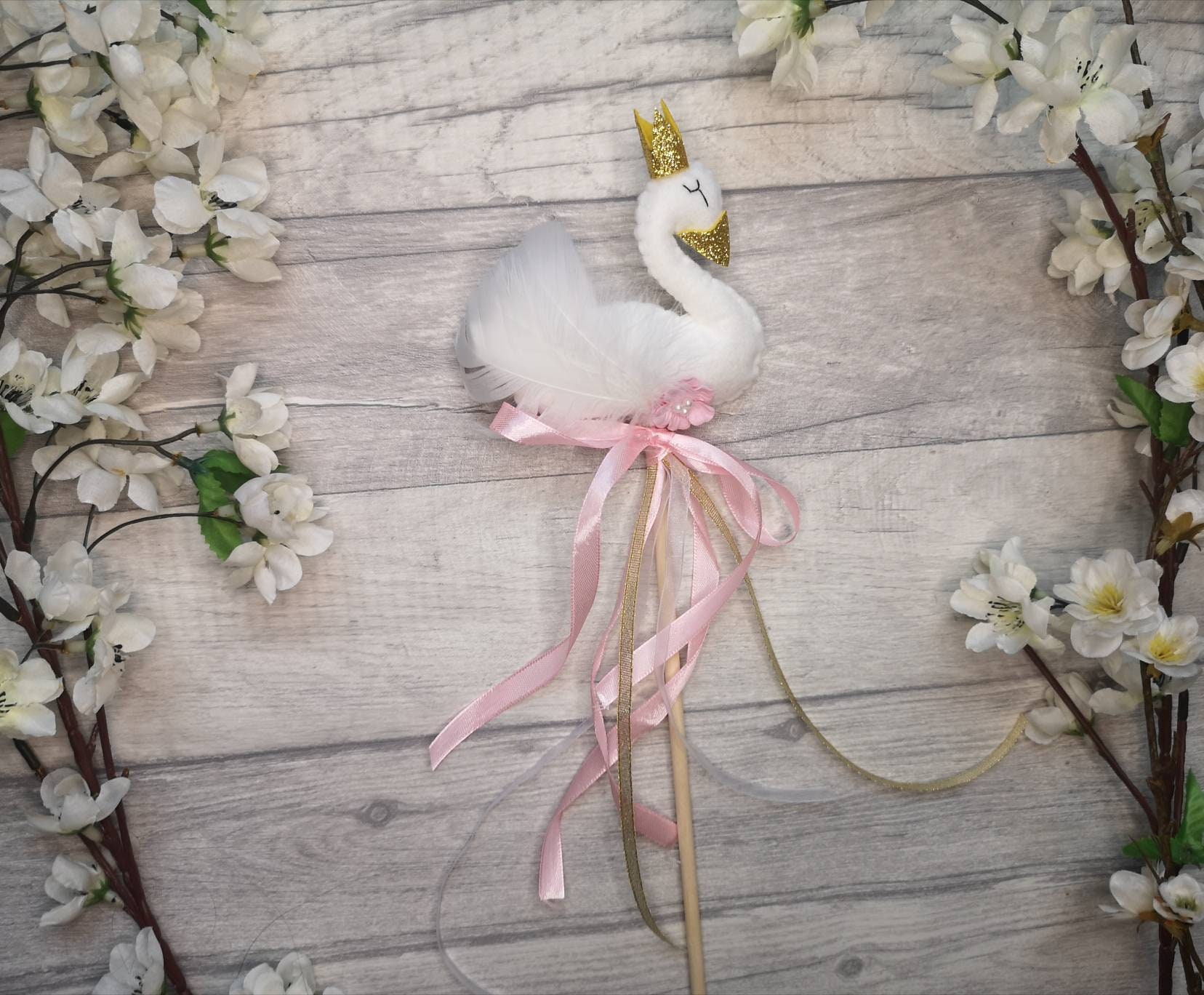 Princess Swan Wand Girls Birthday Gift Birthday Outfit Swan - Etsy