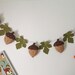 Felt Acorn Garland With Gold Leaves, Woodland Bunting, Acorn Bunting ...