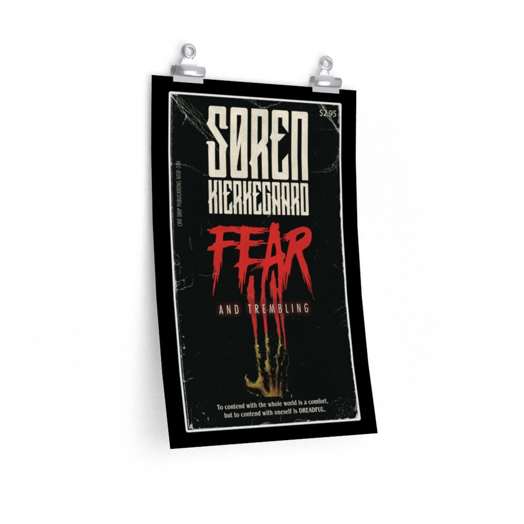Kierkegaard Fear and Trembling Horror Paperback Philosophy Poster - Etsy