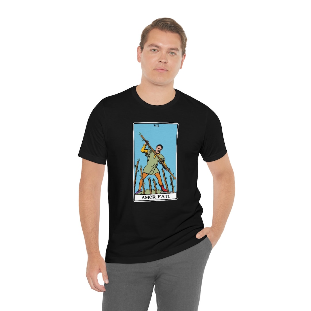 Nietzsche Amor Fati Seven of Wands Tarot Philosophy T-shirt - Etsy