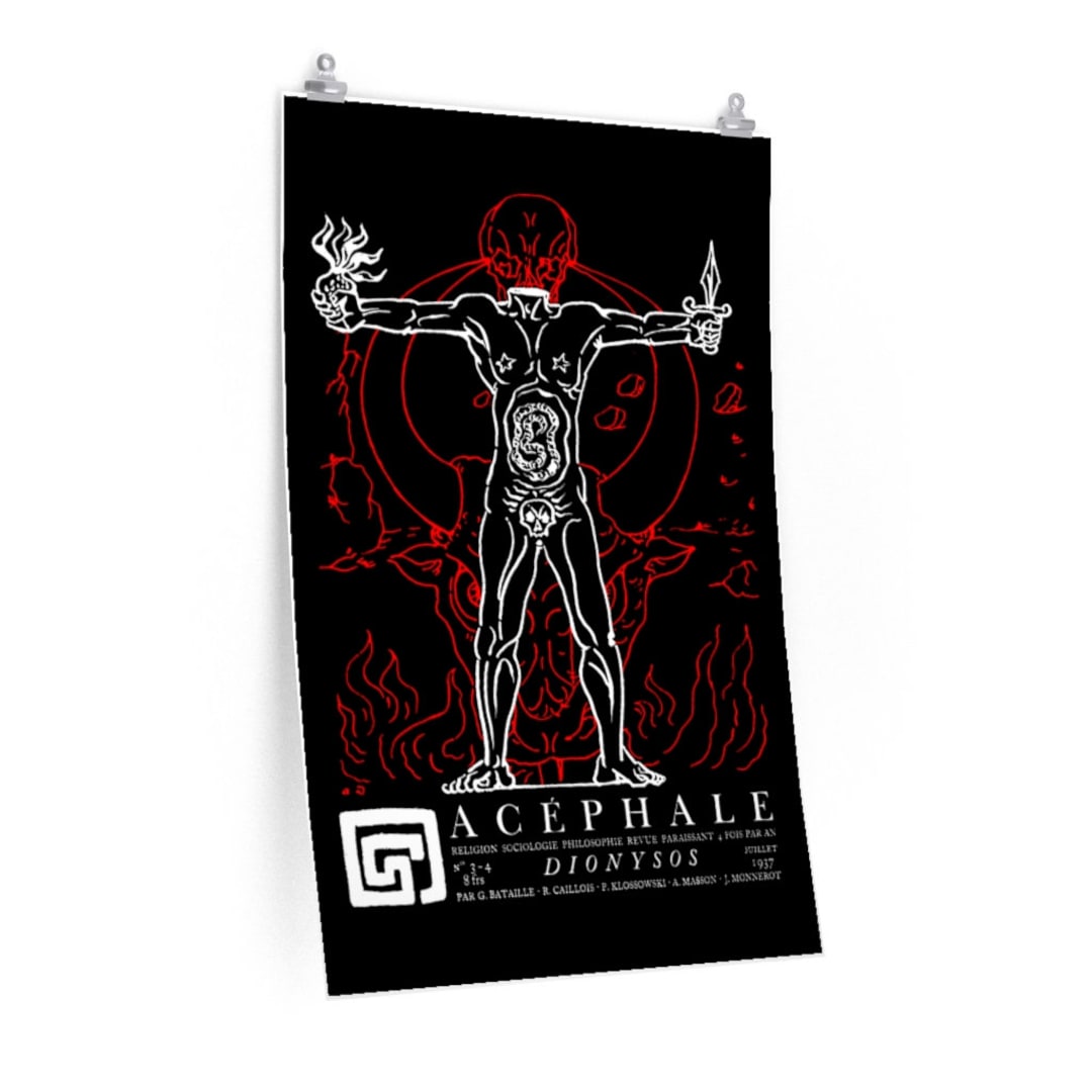 Acephale Dionysus Philosophy Poster - Etsy