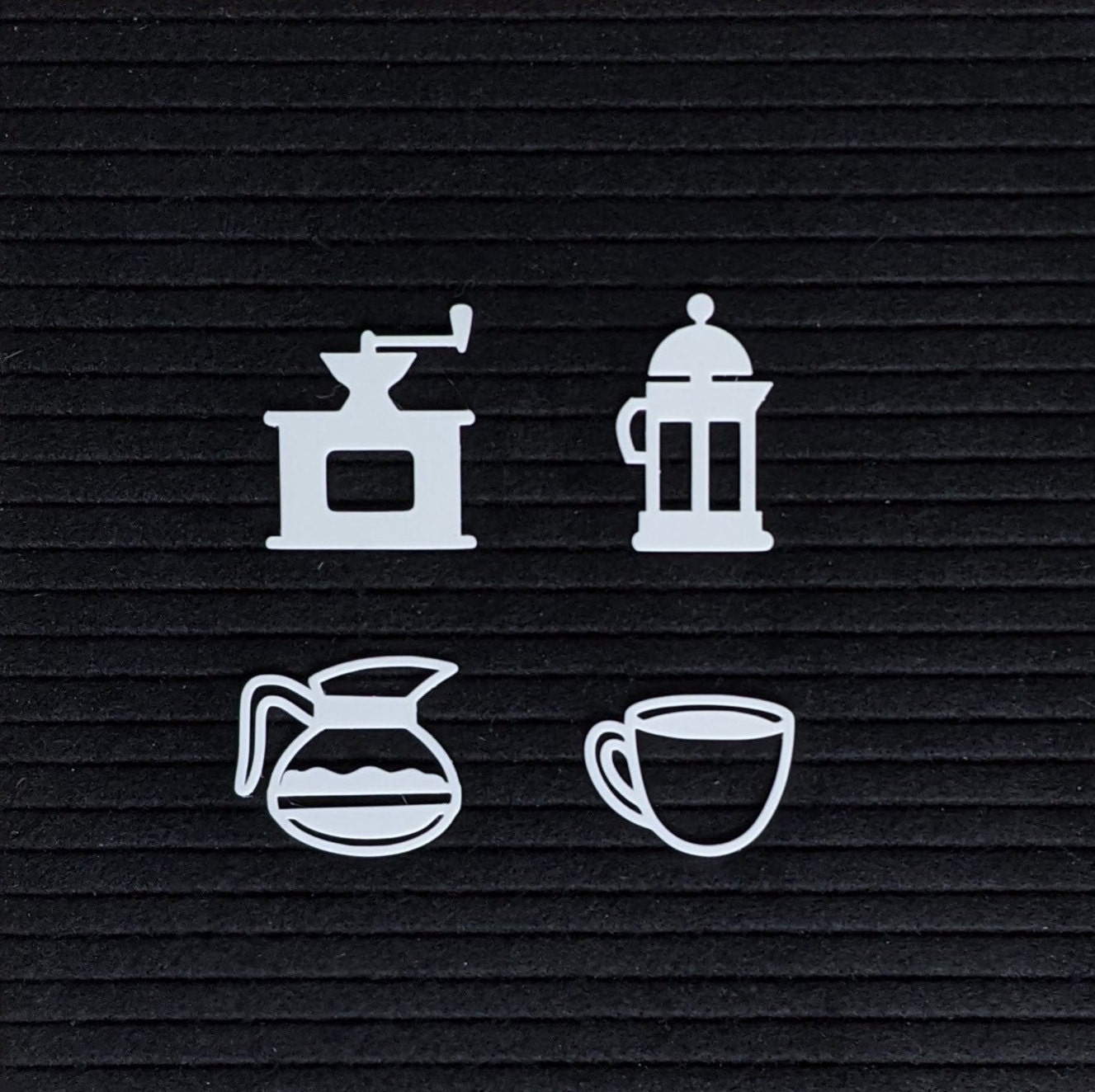 Coffee Letter Board Icon / Coffee Grinder / Coffee Cup / - Etsy