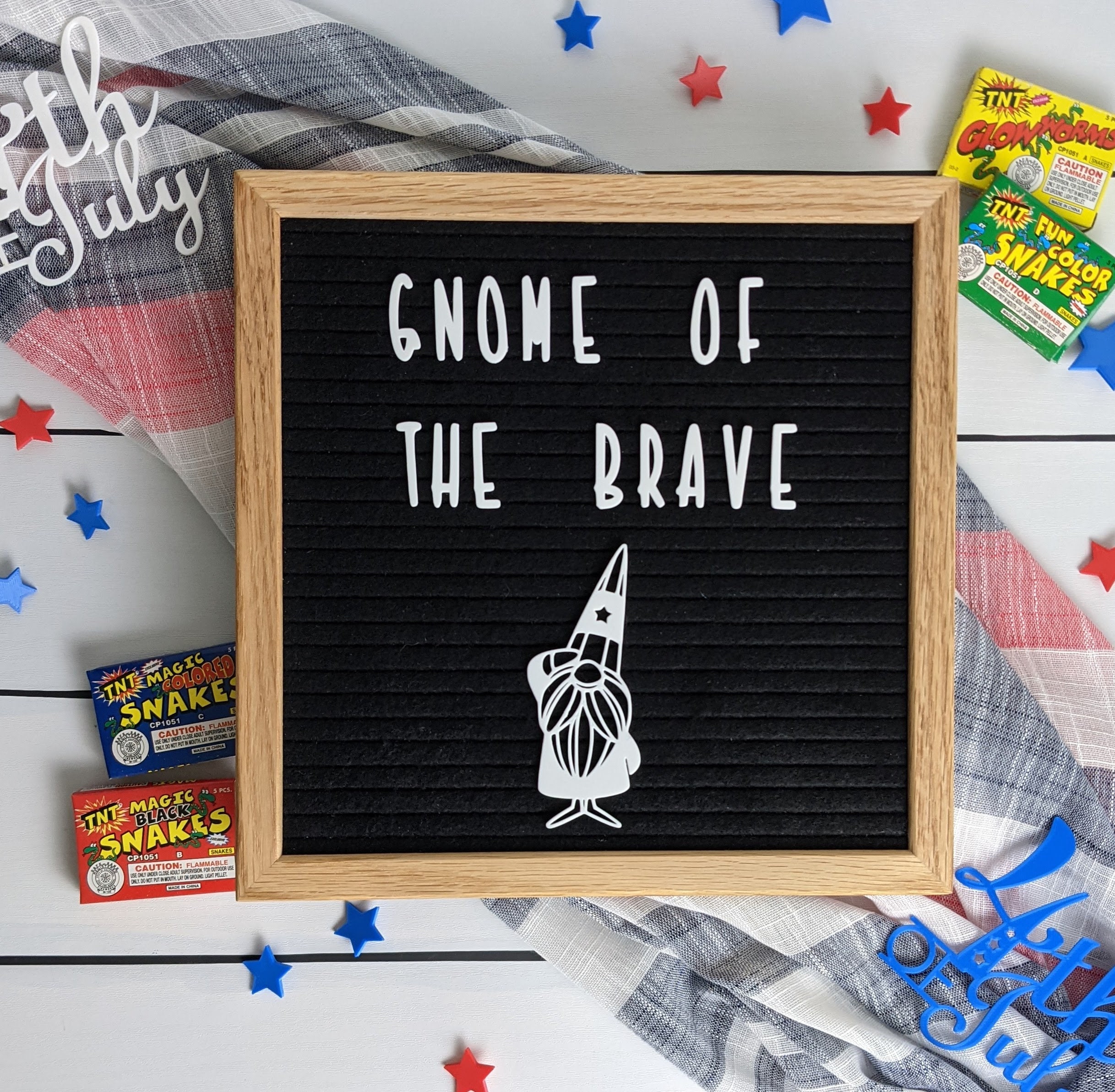 4th of July Patriotic Gnome Letter Board Icon / American / - Etsy