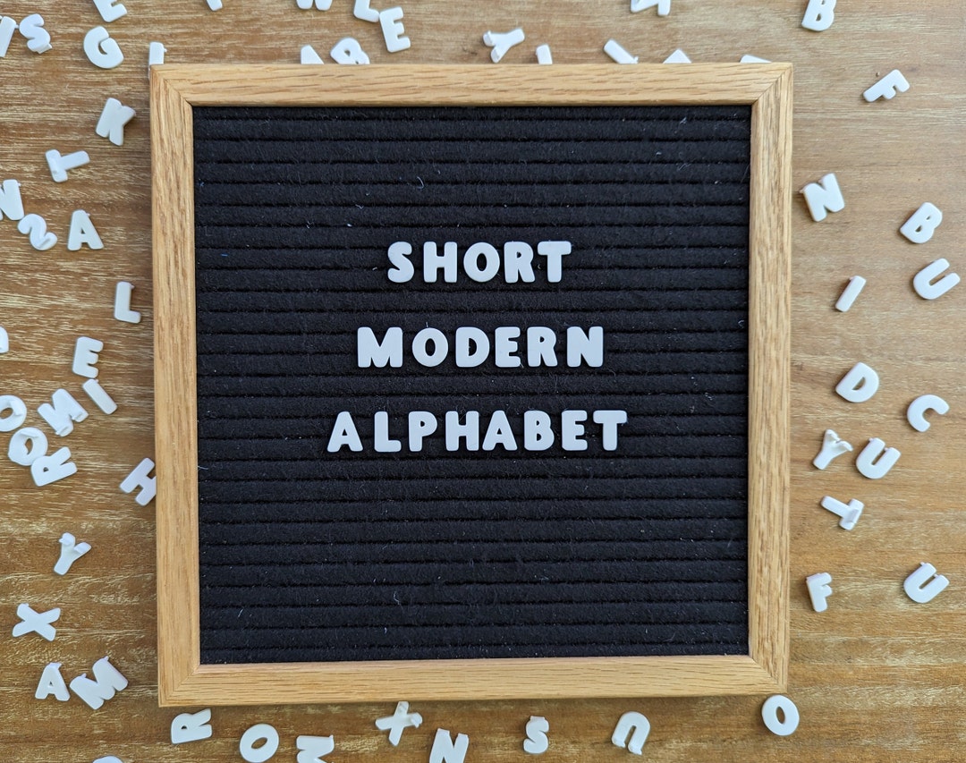 Letter Board Letters Short Modern Alphabet / Small Bold Bubble Font ...