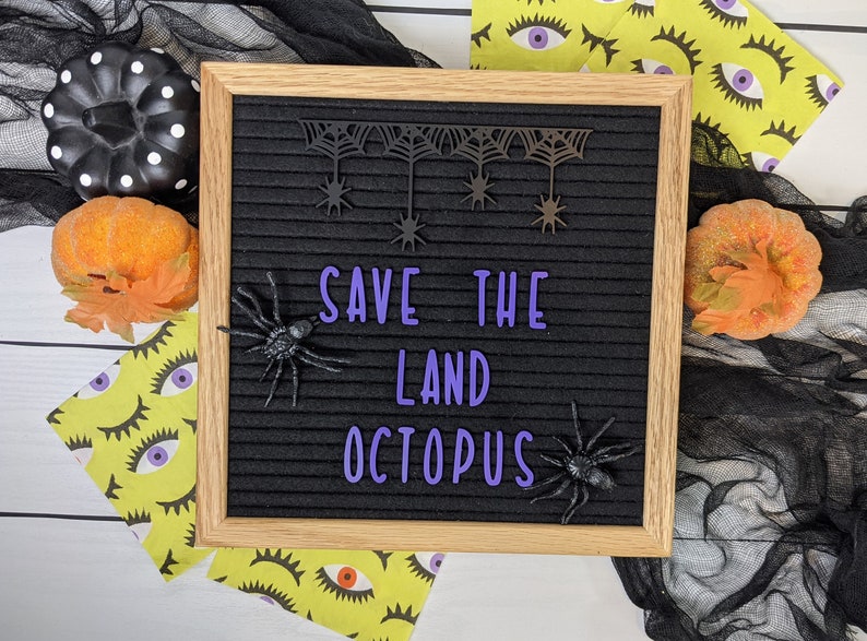 Halloween Banner Letter Board Icons - Spider and Spider Web - Pumpkin ...