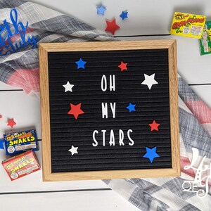4th of July Star Letter Board Icons - Fourth of July - Red White & Blue ...