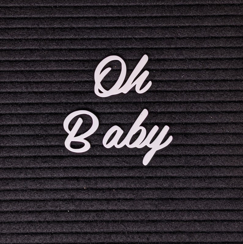 Oh Baby Letter Board Icons / Baby Shower Decor / Cursive Party - Etsy